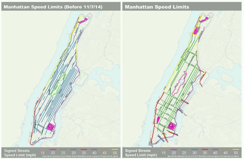 The New York City DOT just released maps showing how speed limits have ...