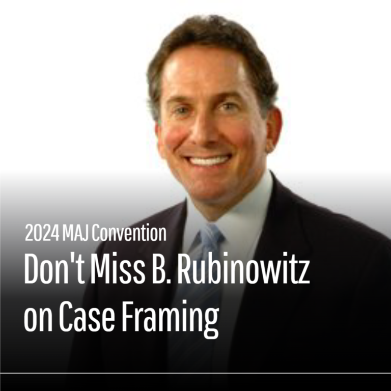 Don't Miss Ben Rubinowitz at the 2024 Maryland Association for Justice ...