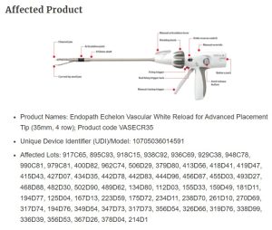 Ethicon Surgical Stapler Recall: FDA Class 1 Alert After One Death and ...
