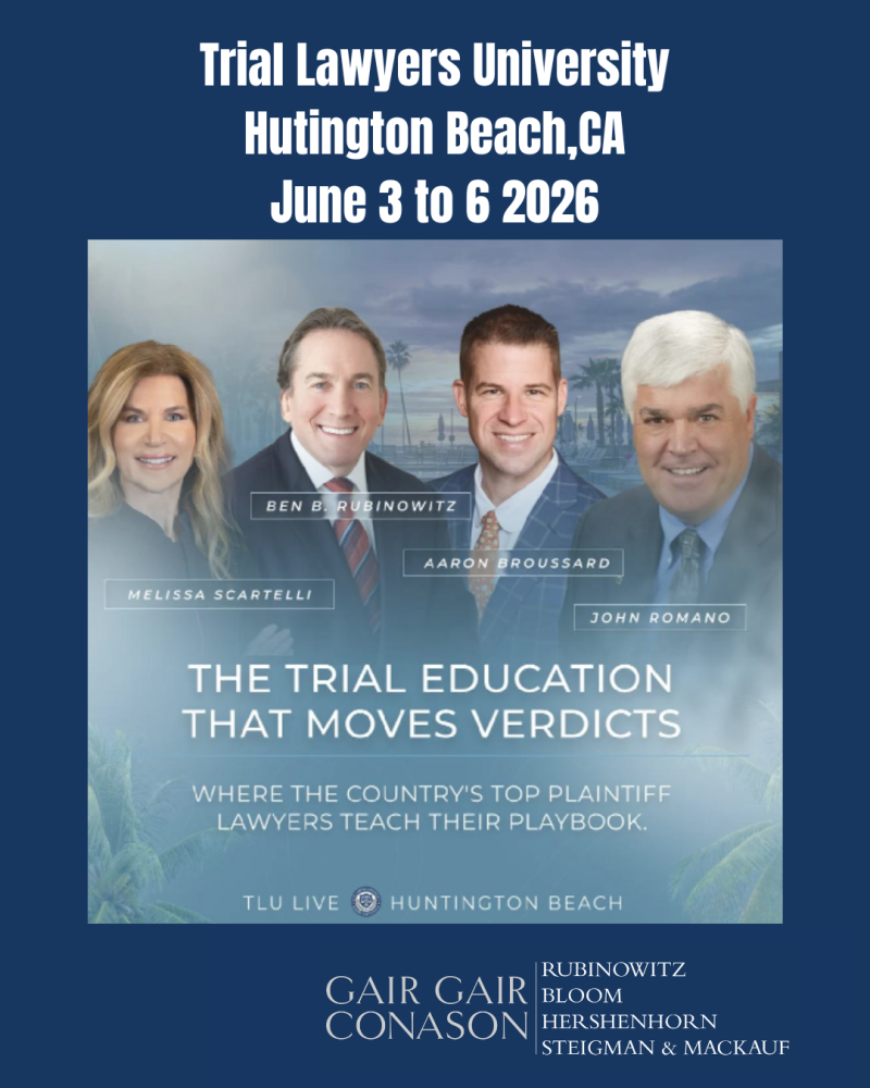 Ben Rubinowitz to Present Multiple Trial Advocacy Lectures at Trial ...